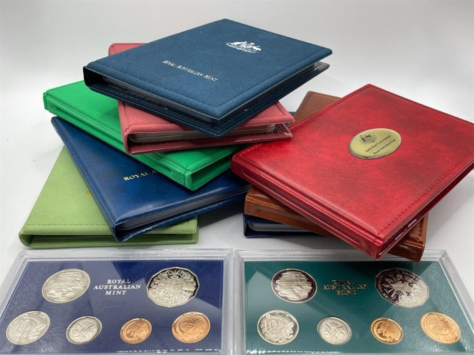 Approx. 10 x Assorted Australian Proof Set coins including: Auction ...