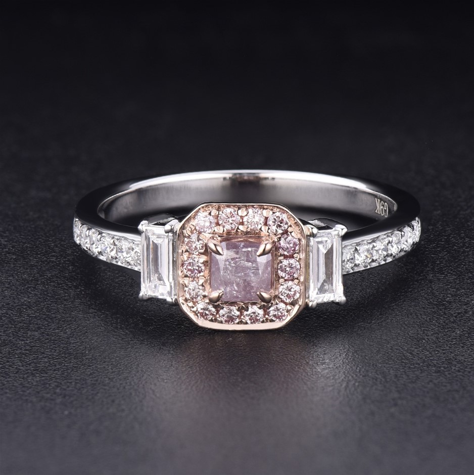 0.65ct Pink Diamond Ring Gold with Valuation Auction (0001-2569907) | Grays Australia