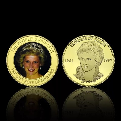 1961-1997 Years Princess of Wales GOLD Coin Diana Commemorative Medal ...