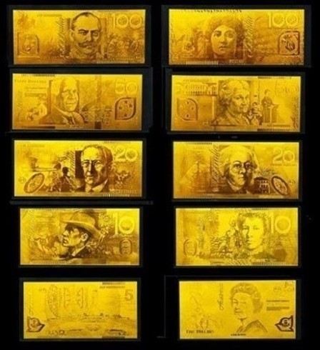 Australian Bank Note Set Limited Edition Rare Banknote Album-Gold ...