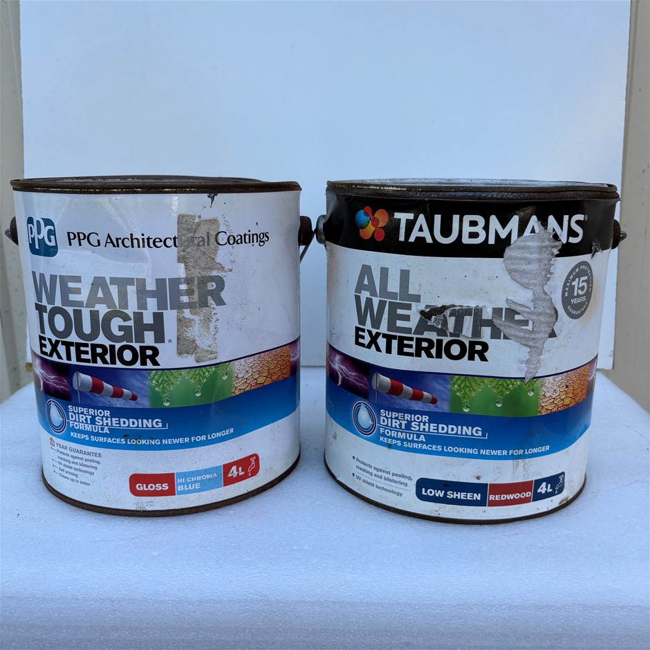2x Taubmans Exterior Paint 4L Auction (0011-2570534) | Grays Australia