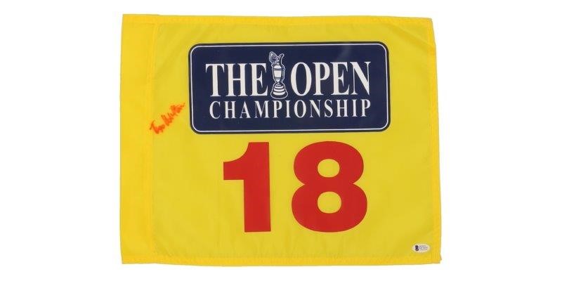BRITISH OPEN CHAMPION TODD HAMILTON SIGNED OPEN FLAG Auction (0017 ...