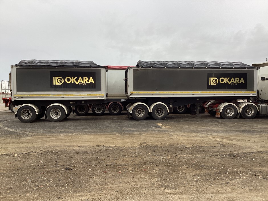 2008 Hercules HEST-2 Tandem Tipper Combination Trailer Set Auction ...