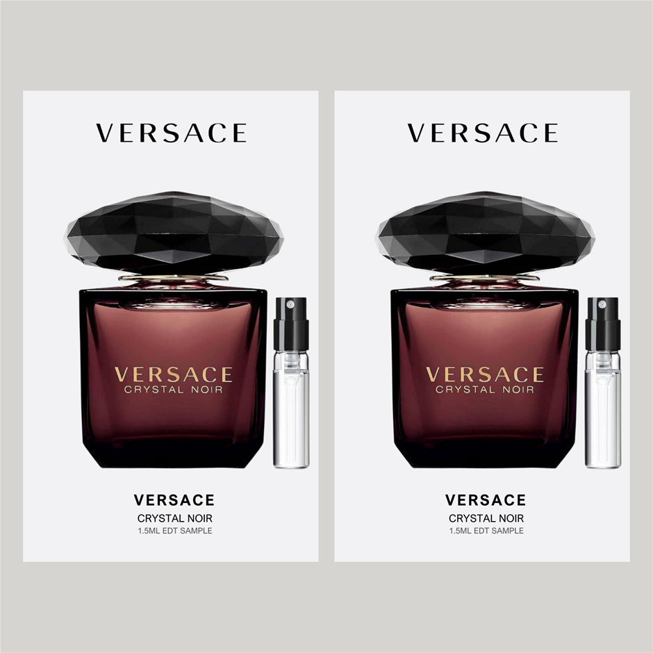 Versace Crystal Noir EDT 1.5ml Sample Fragrance Perfume Spray (2pc ...