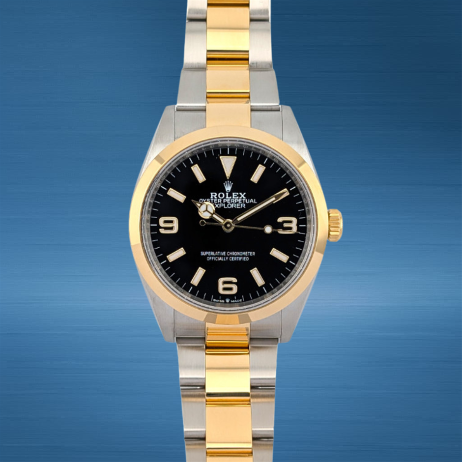 Rolex 124273 Explorer 36 Two Tone 36mm 2021 BxP Auction (0011-2572132 ...