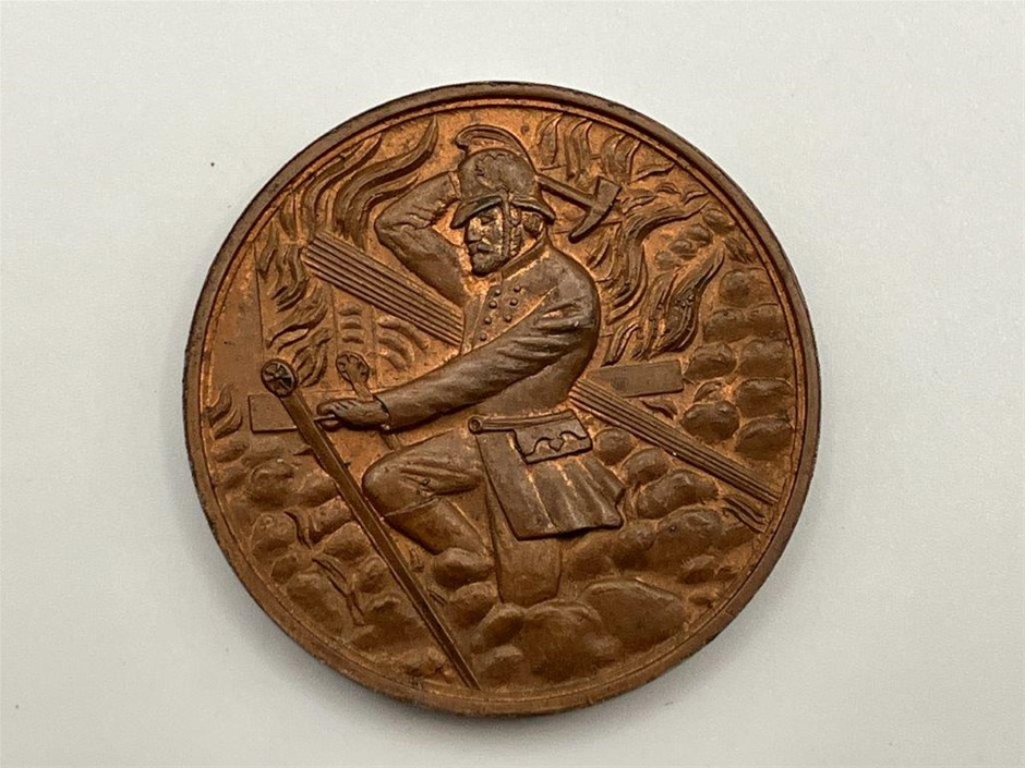 Australia, Metropolitan Fire Brigade Service medal, in bronze Auction ...