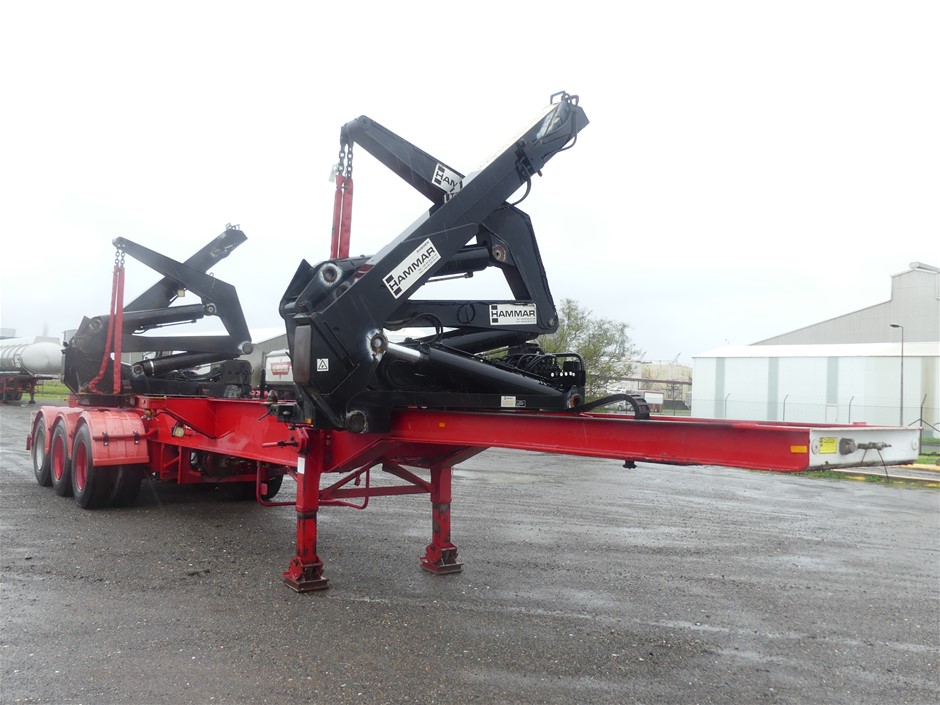 2005 Hammar Triaxle Side Loader Container Trailer Auction (0008-5061006 ...