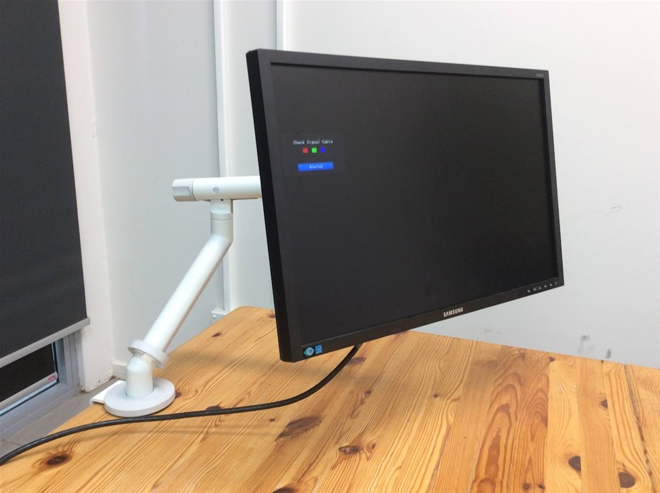 SAMSUNG S24E650BW Color Display Unit + Unknown Brand/Model Monitor Arm ...