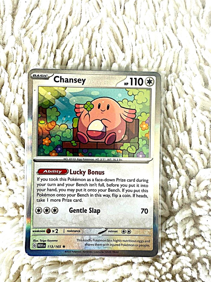 Chansey #113/165 – English SV: Scarlet & Violet 151 Holo Rare – VG/NM ...
