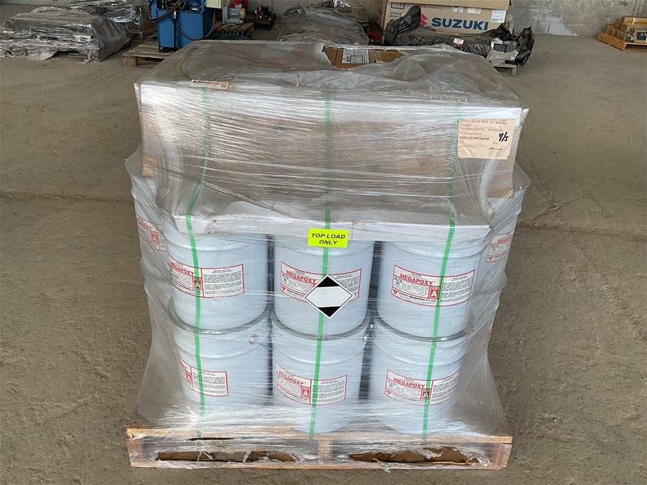 Qty Megapoxy Grout 206 Ultra Grey Part A & 206 Part B x 1 Pallet ...