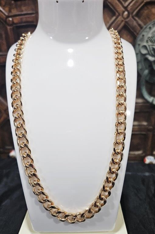 18KGF/Italy Stamped Gold Filled Cuban Chain -60cm Auction (0003-2573516 ...