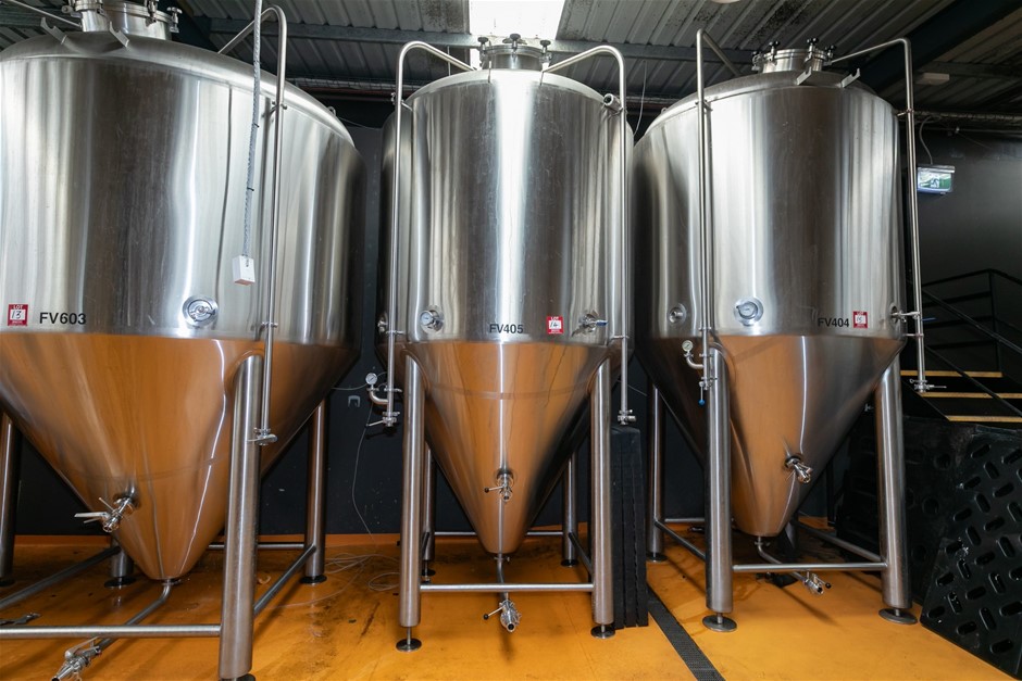 1 x 4000L Conical Insulated Fermentation Tank Stainless Steel Auction ...