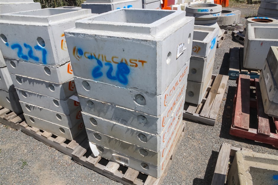 Precast Concrete Pit Raiser x6 Auction (0228-5061489) | Grays Australia