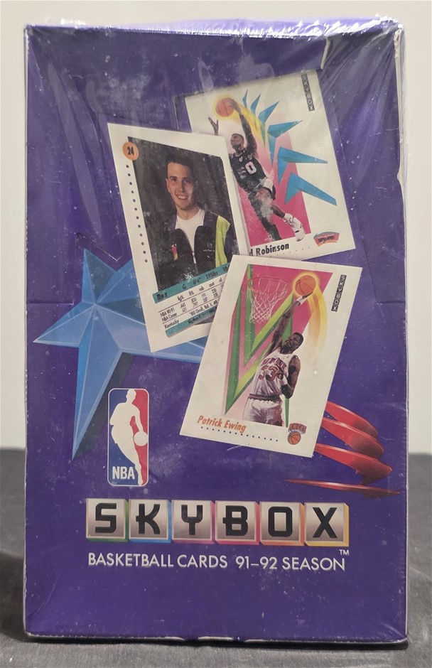 SEALED NBA TRADING CARD BOOSTER BOX, SKYBOX, Series 1, 1991-92 Auction ...