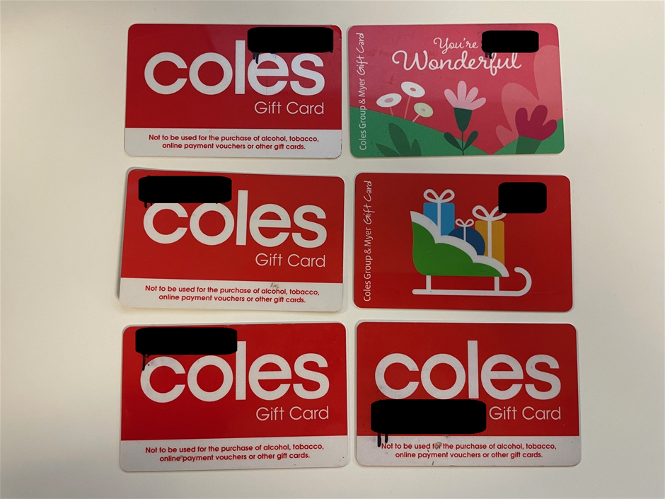 Coles Gift Cards Value at $635.42 Auction (0032-9064106) | Grays Australia