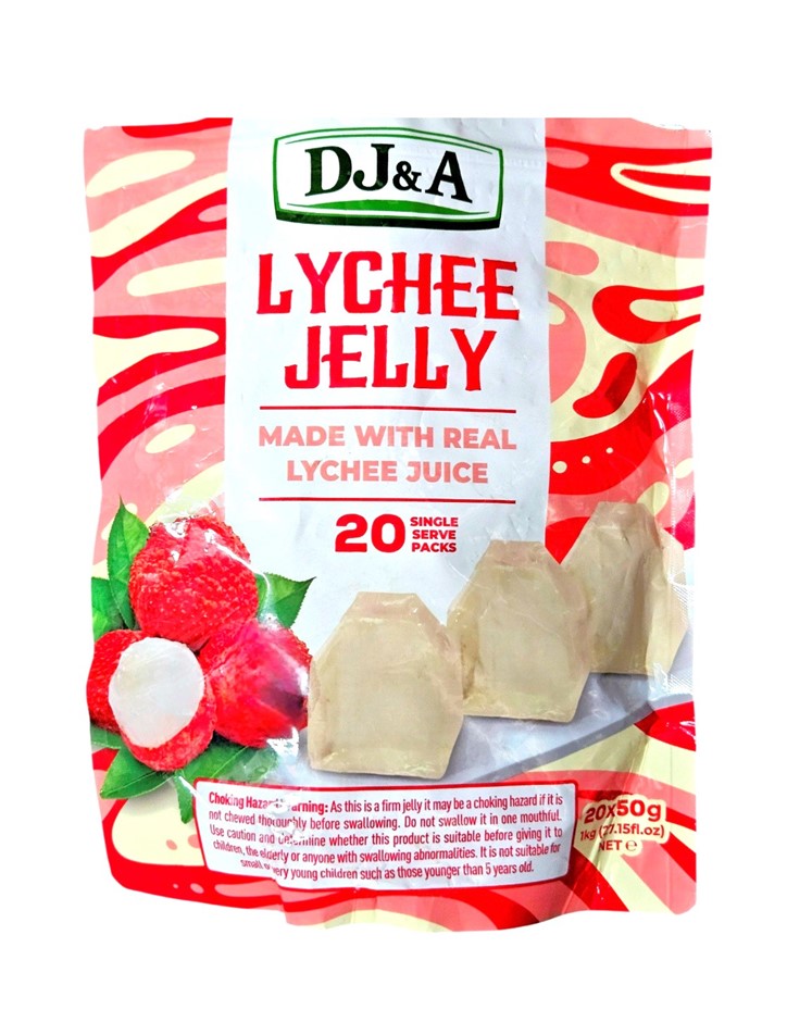 2 x Pack of 20pc DJ&A Lychee Jelly Made from Real Lychee, 1kg. N.B ...