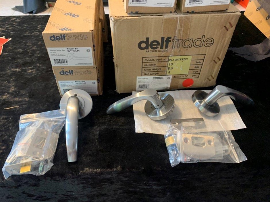 New in Boxes Delf Trade Passage and Privacy Lever Set - Quantity 18 ...