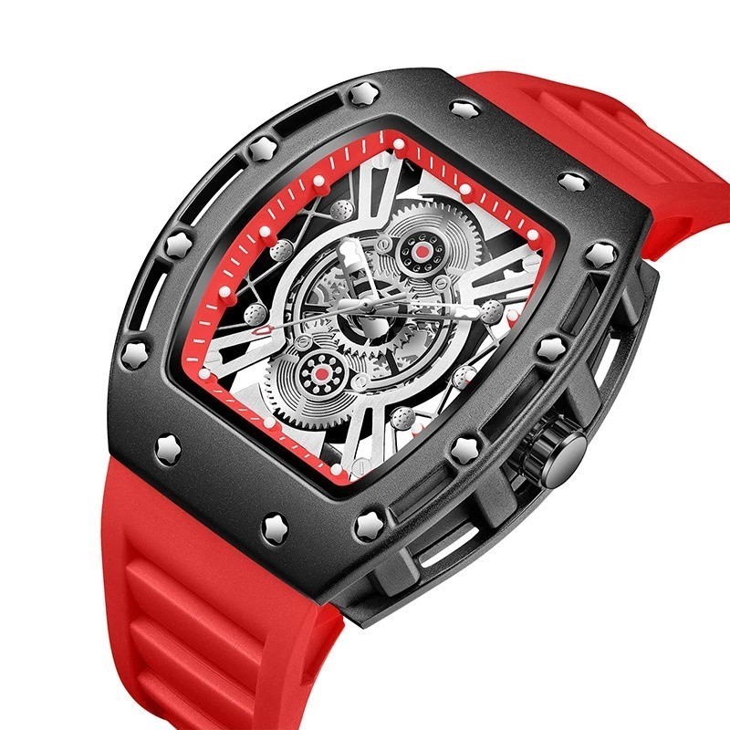Men's Rectangle Luxury Wrist Watch Quartz Sports Luminous Quartz Watch ...