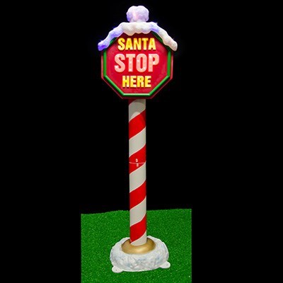 Buy 128 LED ''Santa Stop Here'' Pole Light Display | Grays Australia