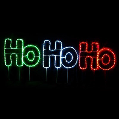Buy LED Ropelight Ho-Ho-Ho Lawn Stakes Light Display | Grays Australia