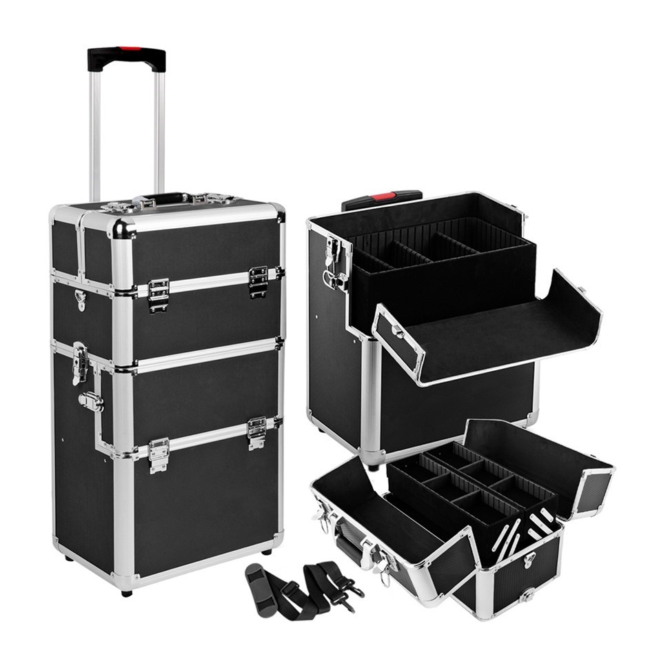 Buy Portable Cosmetic Beauty Make Up Carry Case Box Black | Grays Australia