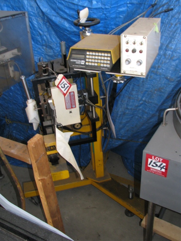 Labeling Machine, Collamat, Model 8500, single sided, screw manual head ...