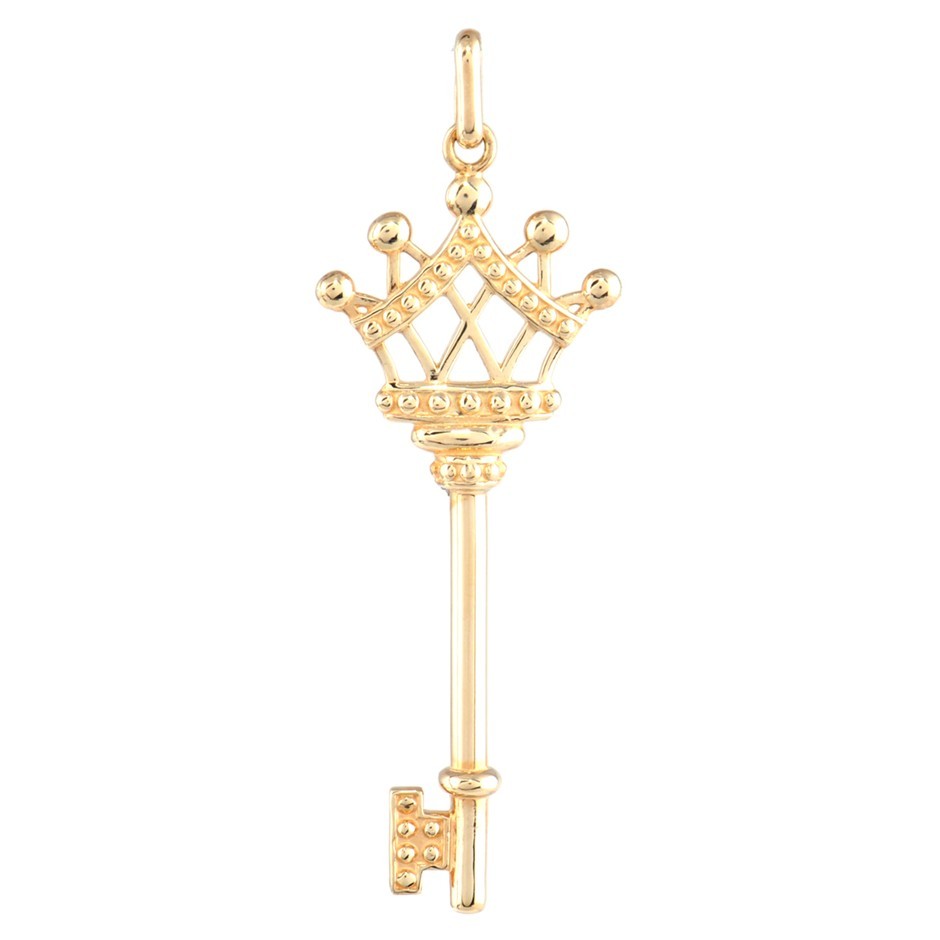 Buy 9ct Yellow Gold Large Crown Key Pendant | Grays Australia