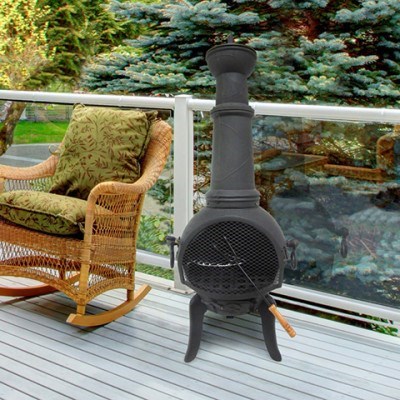 Buy Cast Iron Chiminea with BBQ Grill | Grays Australia