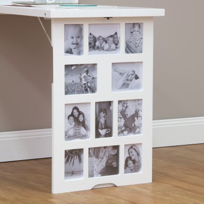 Buy Photo Frame Fold Down Multi Storage Desk - White | Grays Australia